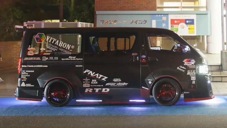 This 6-Passenger GT-R Is A 600+ HP VR38 Engine Swapped Toyota HiAce Van
