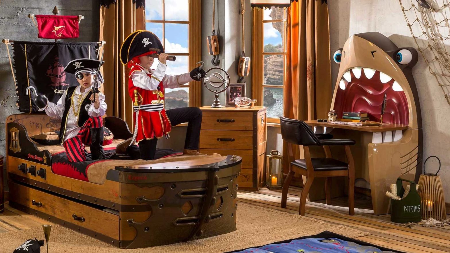 Pirate Shark Desk Won’t Be A Distraction To Your Kids Like Baby Shark ...