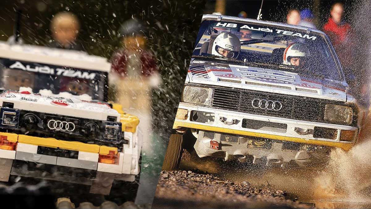 Old Audi Quattro Rally Car Racing Scenes Recreated In LEGO And ...