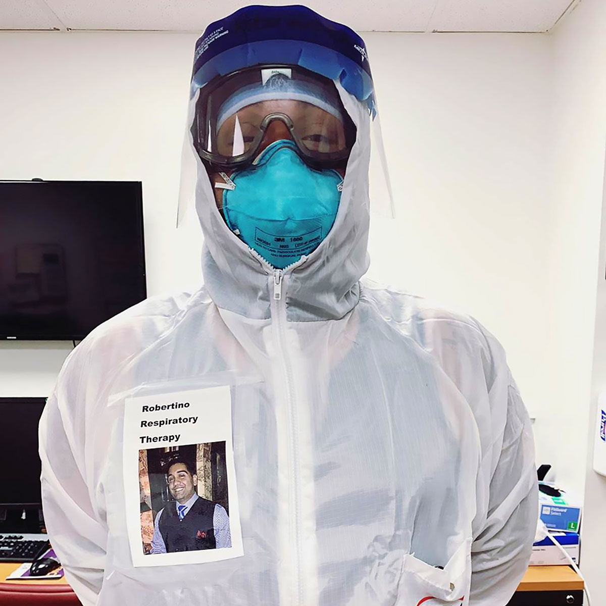 Healthcare Workers Stick Smiling Photo Of Themselves On PPE To Reassure ...