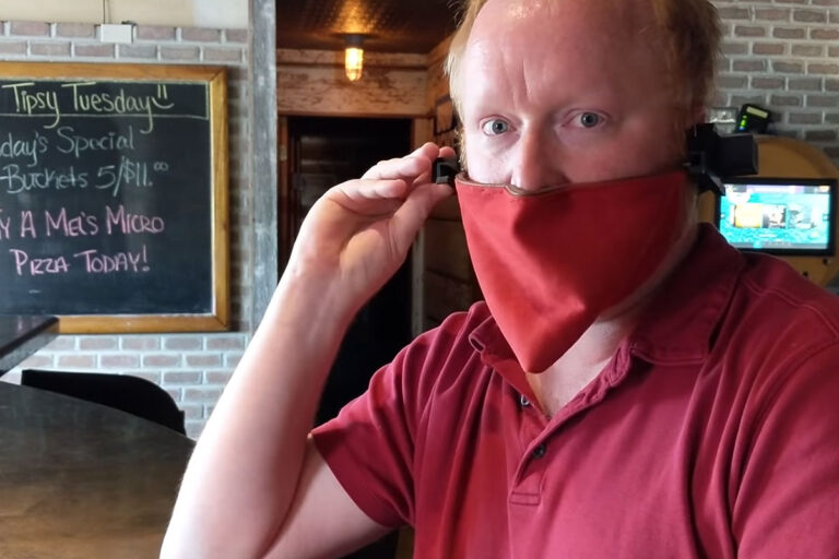 This Super Cool Custom-made Face Mask Opens/Closes At A Press Of A Button