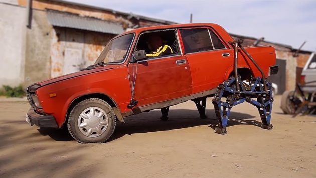 A Custom Workshop In Russian Custom A Lada With Rear “Hind Legs” And It ...