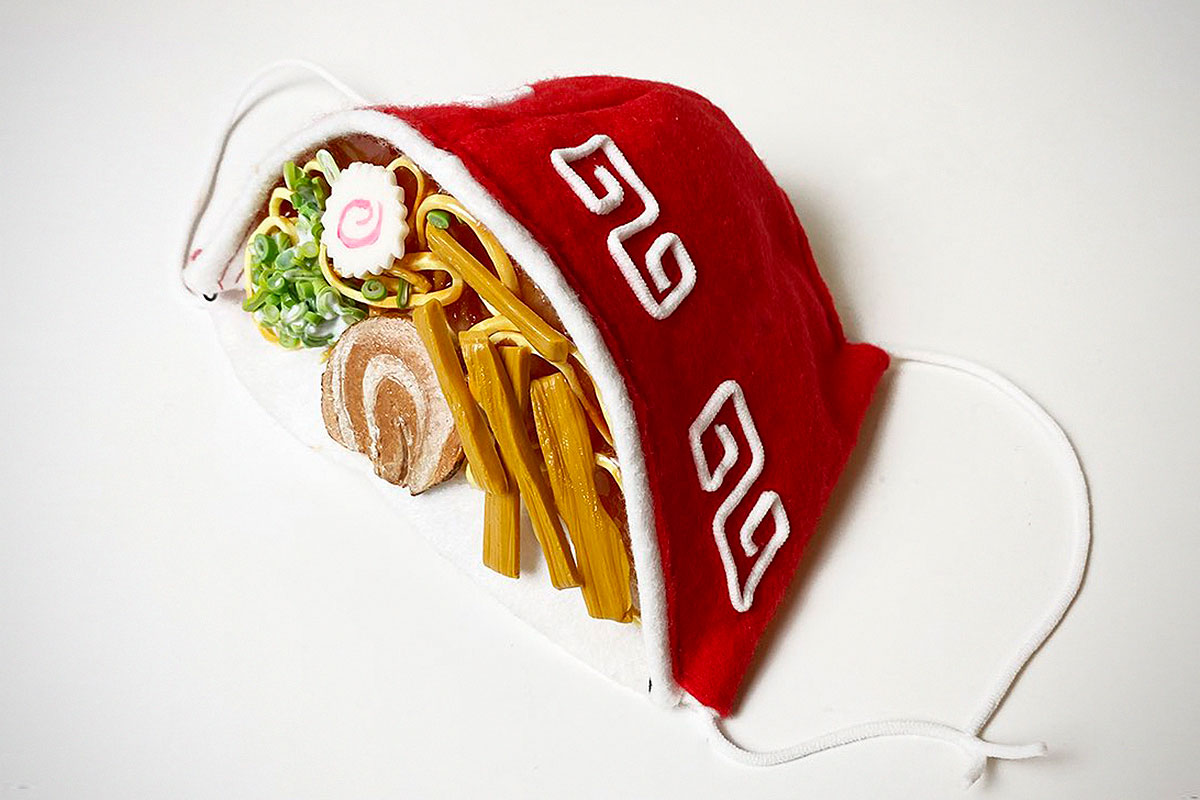 Ramen Face Mask Fogs Up The Wearer’s Glasses, Look Like A Steaming ...