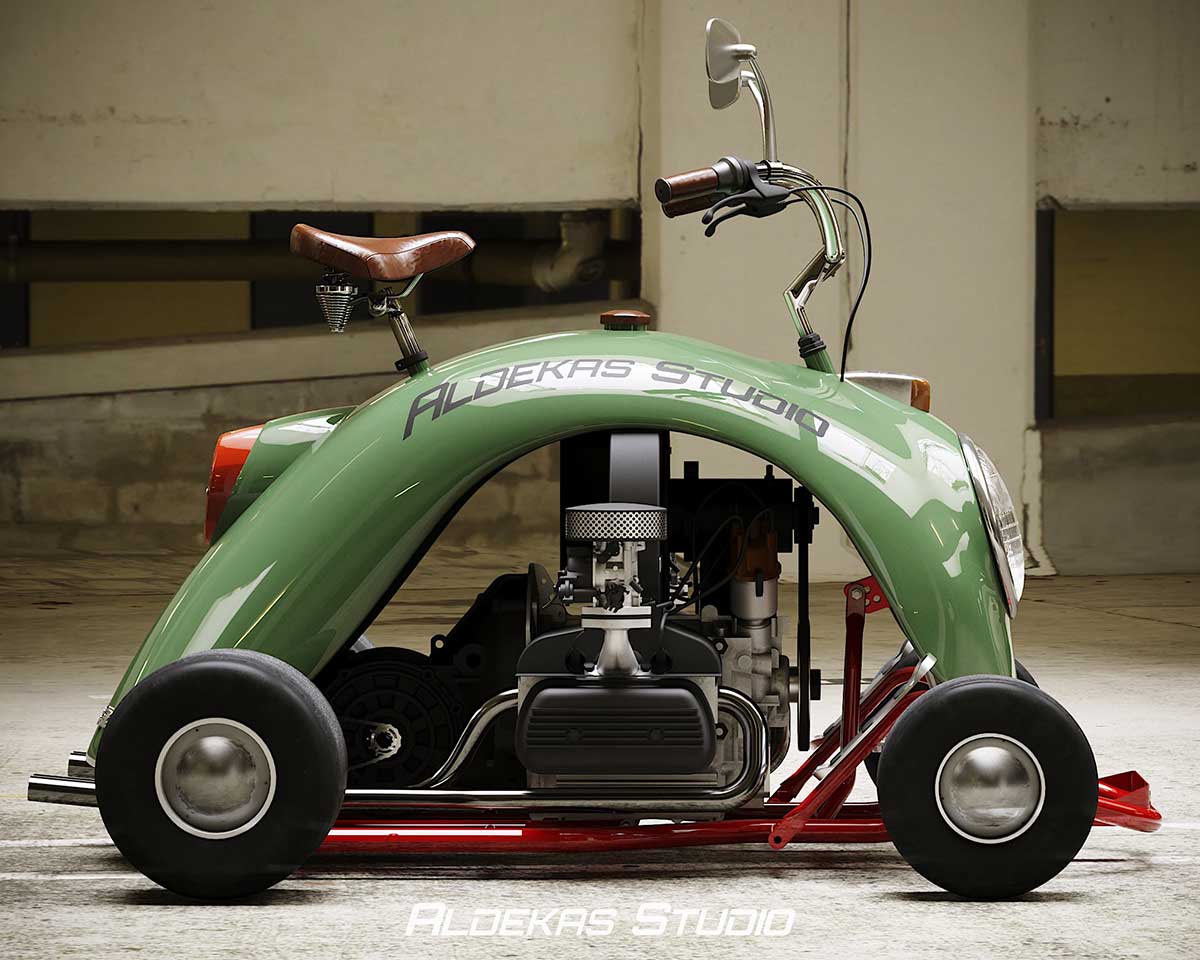 Car Customizer Used The Fender Of A VW Beetle To Create This Cool Go ...