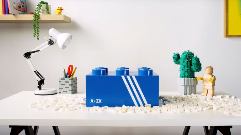 Here’s The Official Look At The LEGO x Adidas Originals ZX 8000 Sneakers