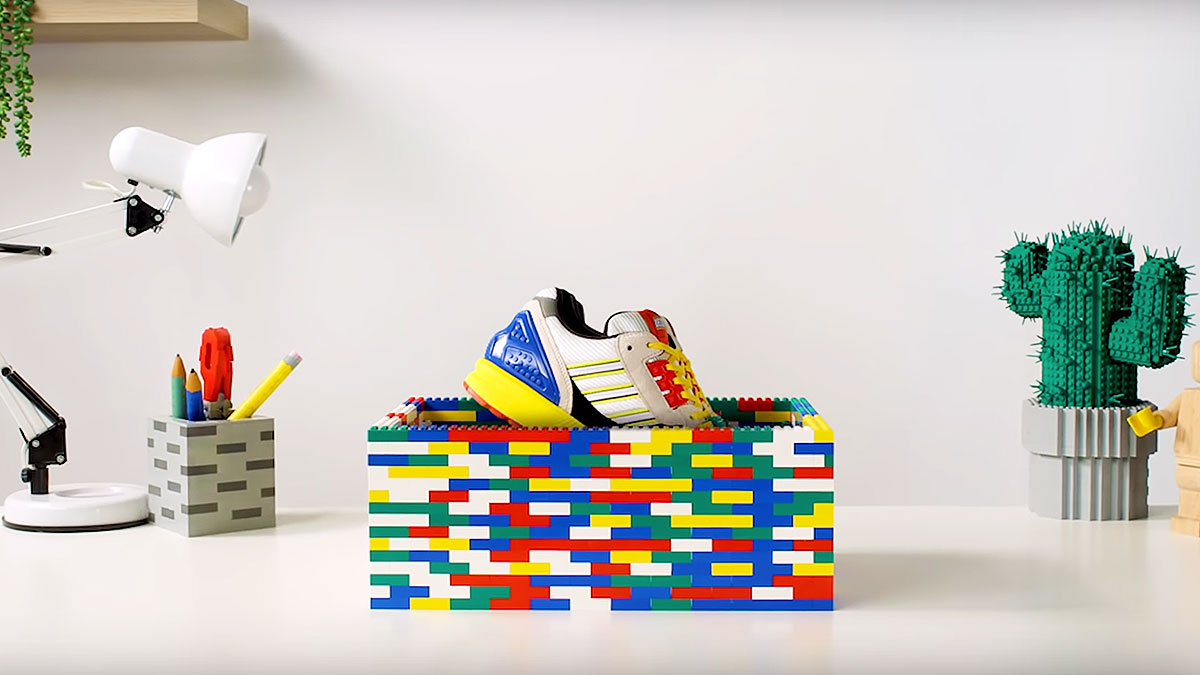Here’s The Official Look At The LEGO x Adidas Originals ZX 8000 Sneakers