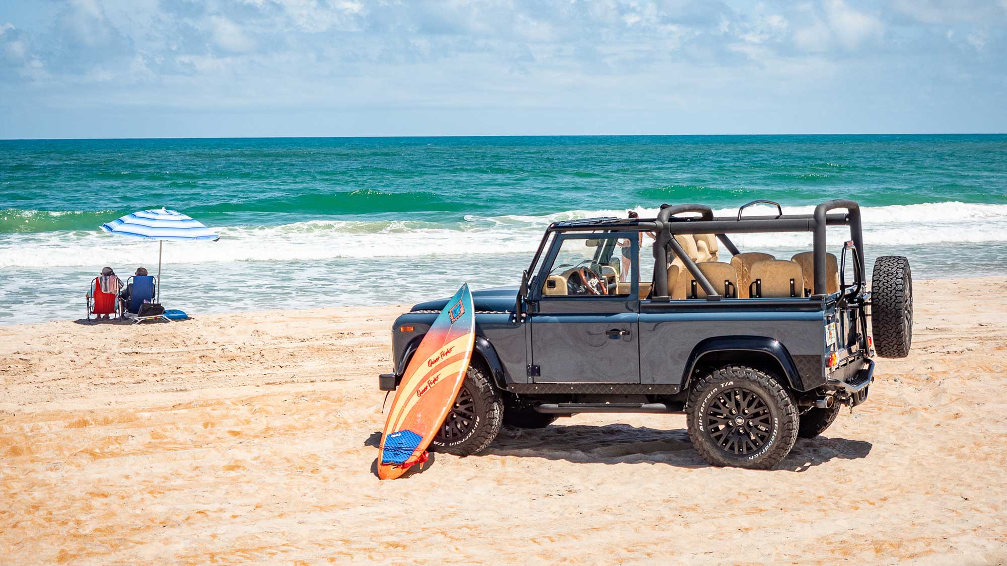 E.C.D.’s Latest Project Is A Custom Defender 90 Beach Cruiser