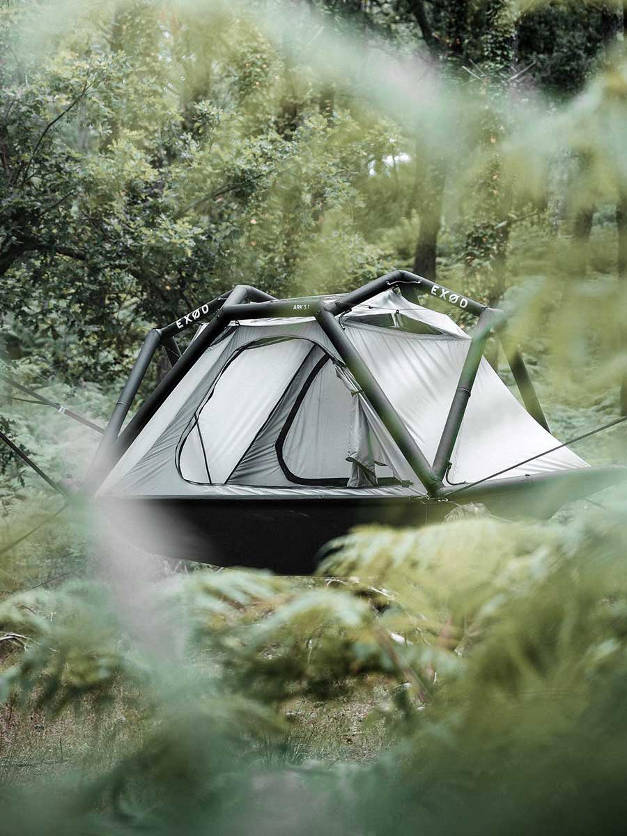 ARK Combines The Best Of Inflatable Exoskeleton Tent With A Hammock
