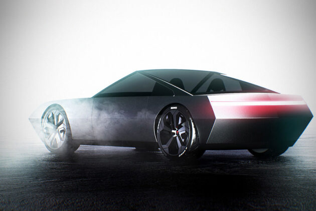 Tesla Cyber Coupe Is What If Geometric Lines Were Applied To A Coupe