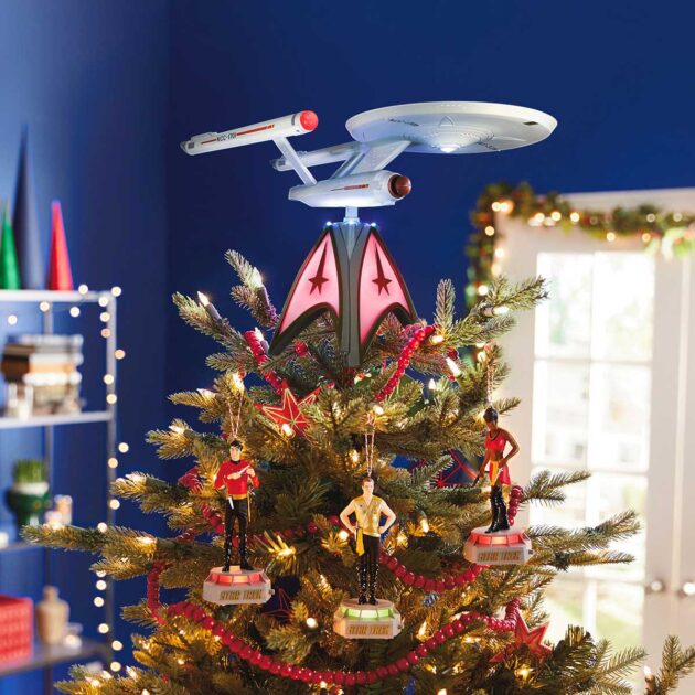 USS Enterprise Christmas Tree Topper Is A Huge Tree Topper With Lights ...