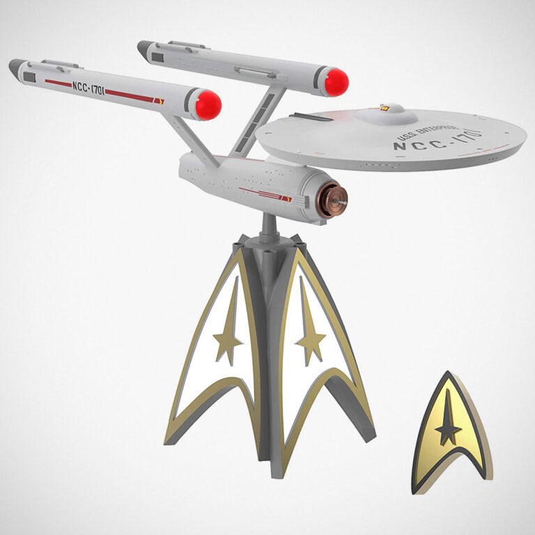 USS Enterprise Christmas Tree Topper Is A Huge Tree Topper With Lights ...