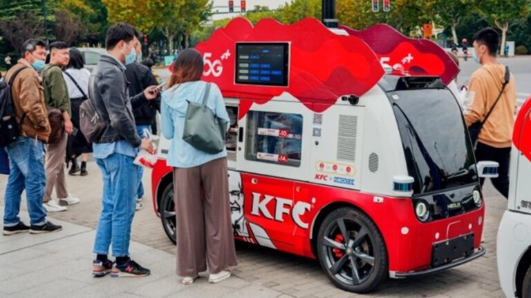 KFC And Pizza Hut Pilots Self-driving Meal-On-Wheels In Shanghai, China