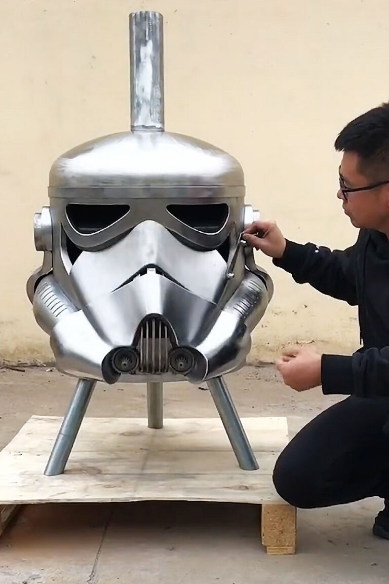 Someone Built A Stormtrooper Fire Pit That Does BBQ And Sweet Potatoes ...