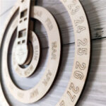 Wooden Hanging Round Spin Perpetual Calendar: It Rotates As Opposed To ...