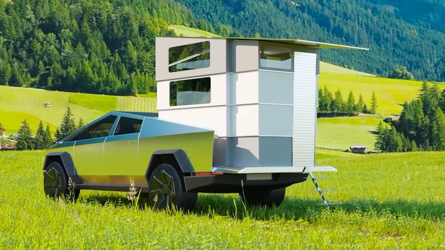 Someone Is Already Selling A Pop-up Camper For Tesla Cybertruck