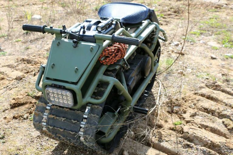 “Hamster” Is A Tiny All-Terrain Motorcycle With Snowmobile Track For ...