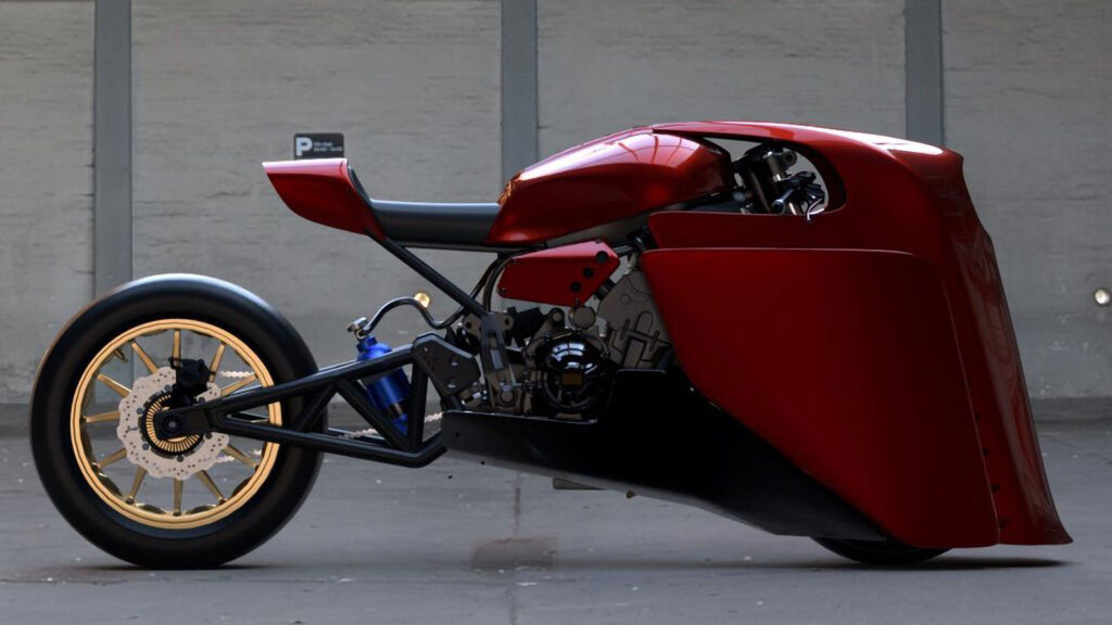 This Custom Motorcycle Looks Like A Mashup Of A Steamliner And Iron Man