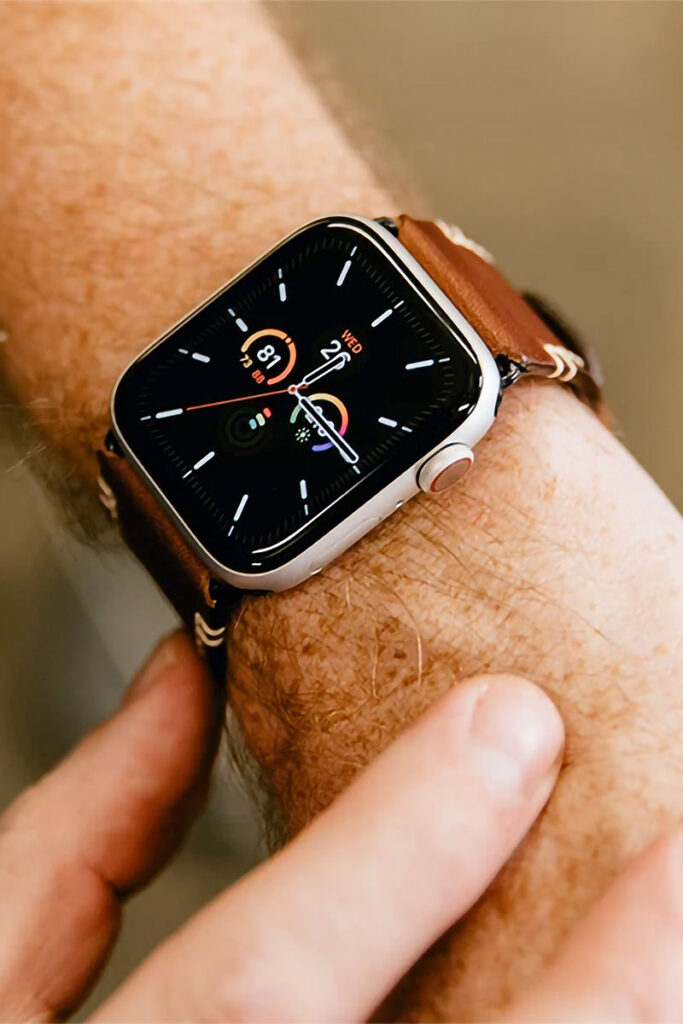 Here’s A Super Classy Handsewn Leather Watch Band For Apple Watch