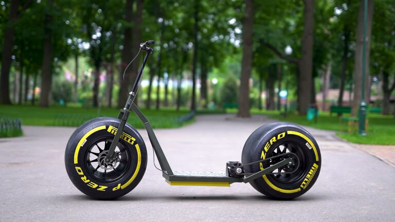 Fat Scooter With Super Fat, F1-style Wheels And Tires Is Beyond Awesome