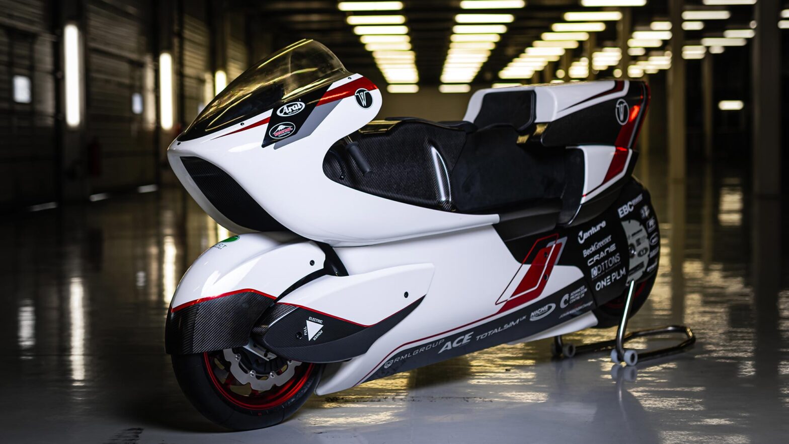 White Motorcycle Concepts Electric Motorcycle Has A Huge Hole That Runs ...