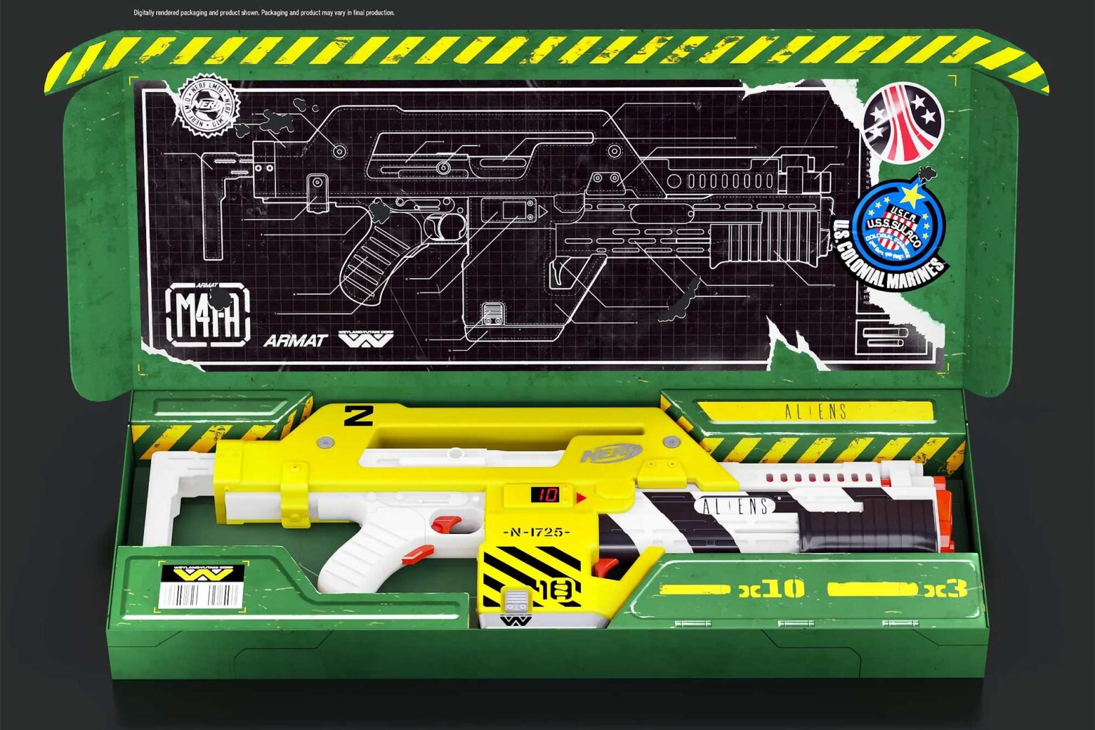 Finally! A NERF Blaster Based On M41-A Pulse Rifle From 1986’s Aliens ...
