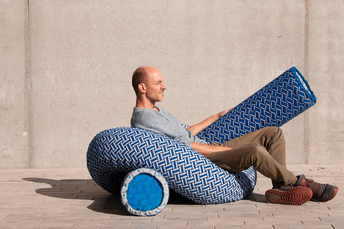 ROPE Is An Oversized Rope That Can Be A Sculpture And A Furniture