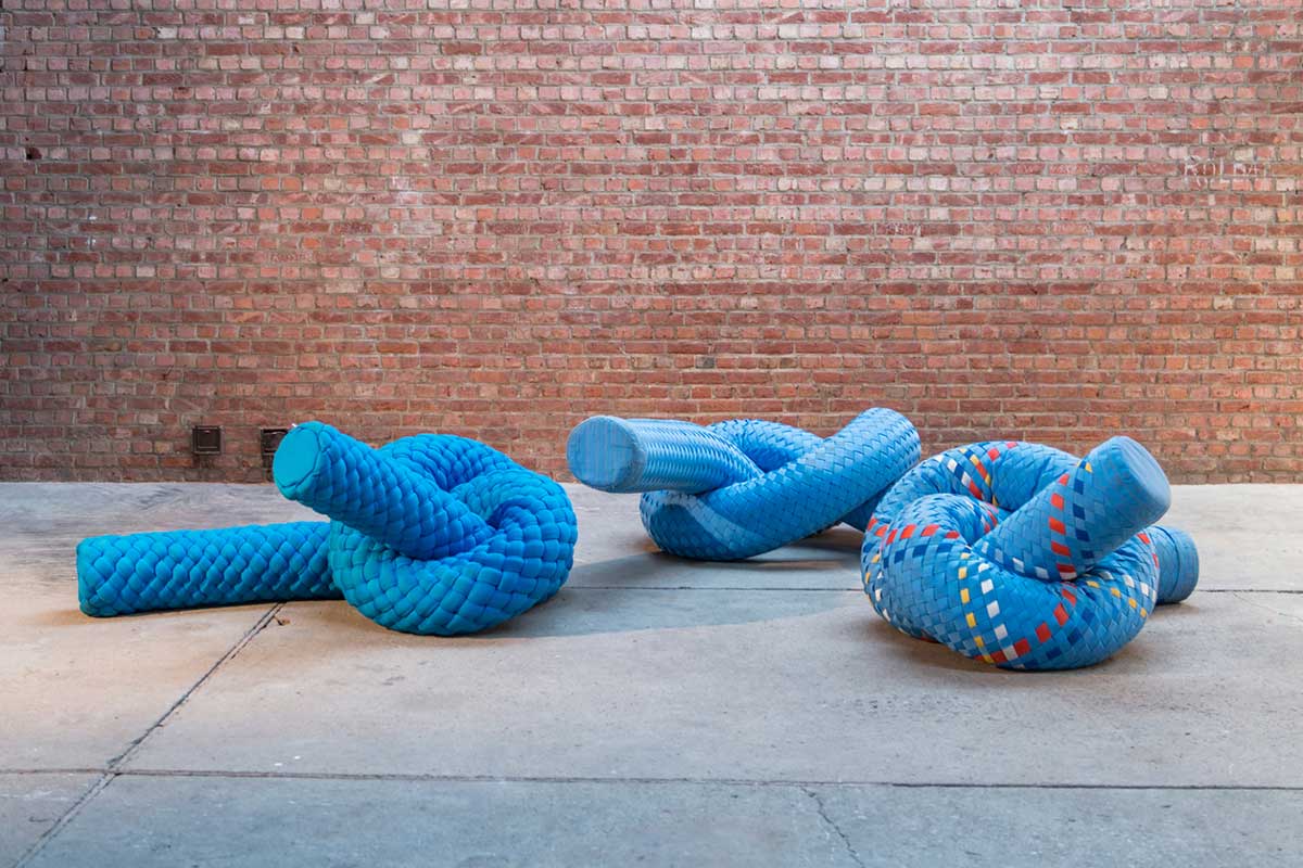 ROPE Is An Oversized Rope That Can Be A Sculpture And A Furniture