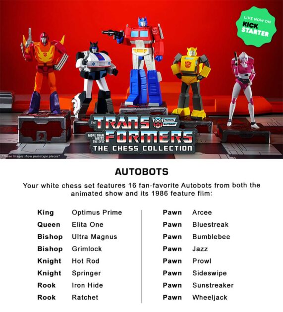 The Transformers Gen-1 Chess Set Is A US$600 Official Transformers ...