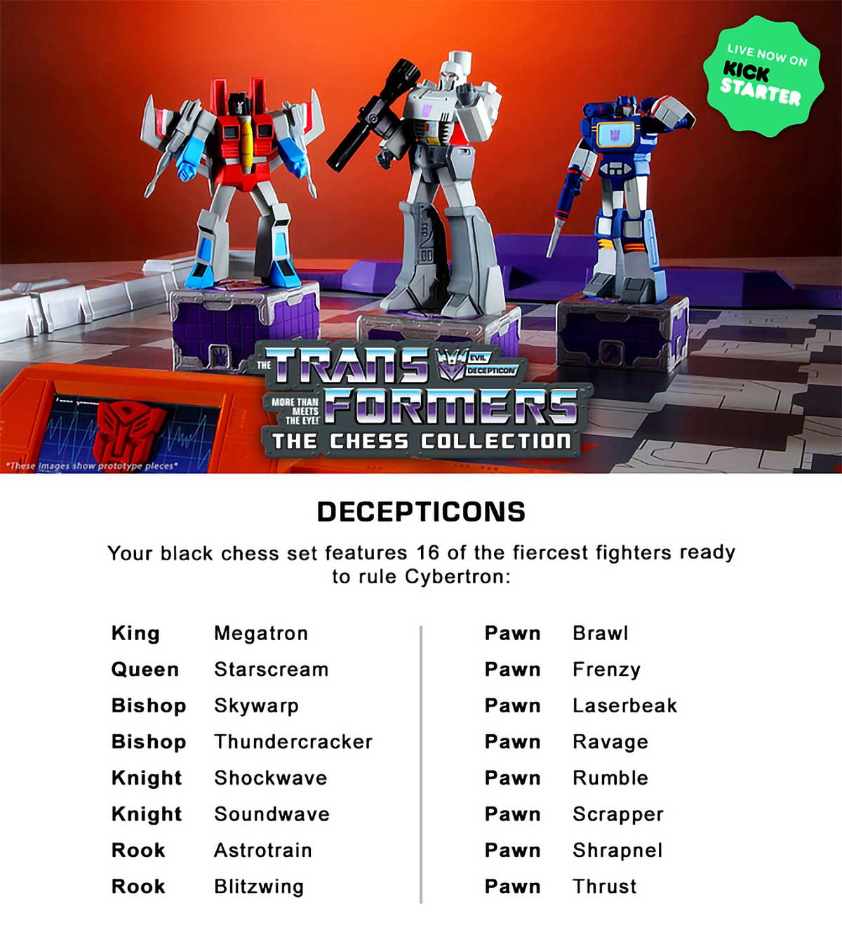 The Transformers Gen-1 Chess Set Is A US$600 Official Transformers ...