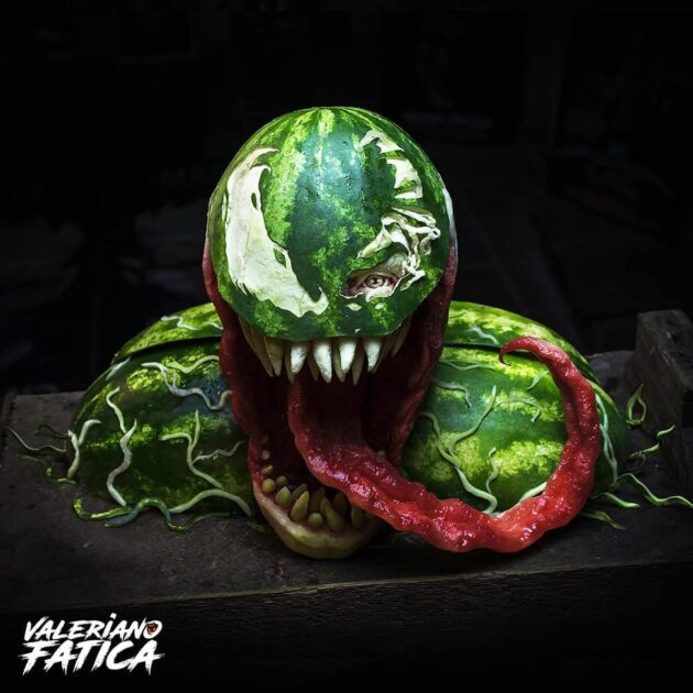 We Are Melon: Awesome Venom Bust Carved Out Of Watermelon