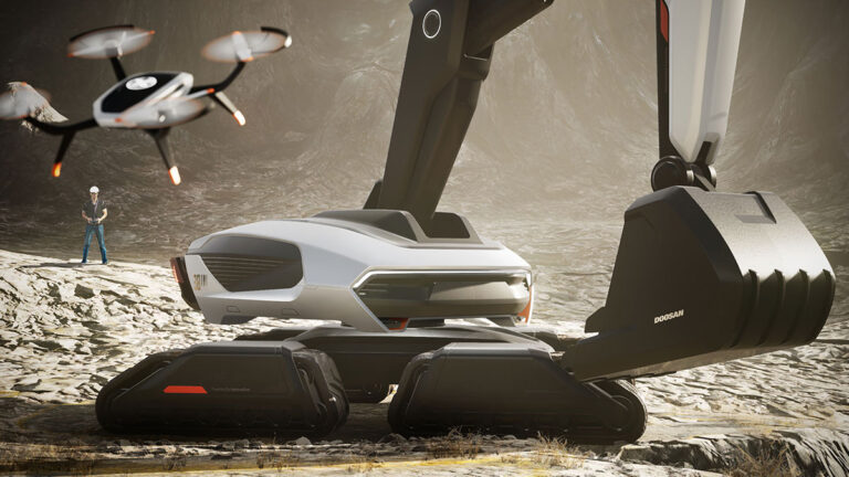 This Futuristic Excavator Is Part Of An Autonomous Construction System ...