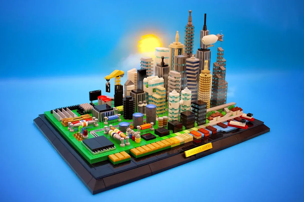Someone Is Proposing A LEGO Ideas Set Of A Circuit Board City And I ...