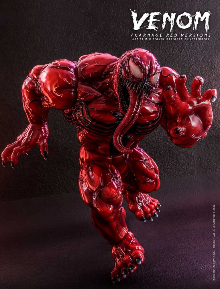 Hot Toys Artist Mix Venom In Carnage Red: A Marriage Between Venom And ...