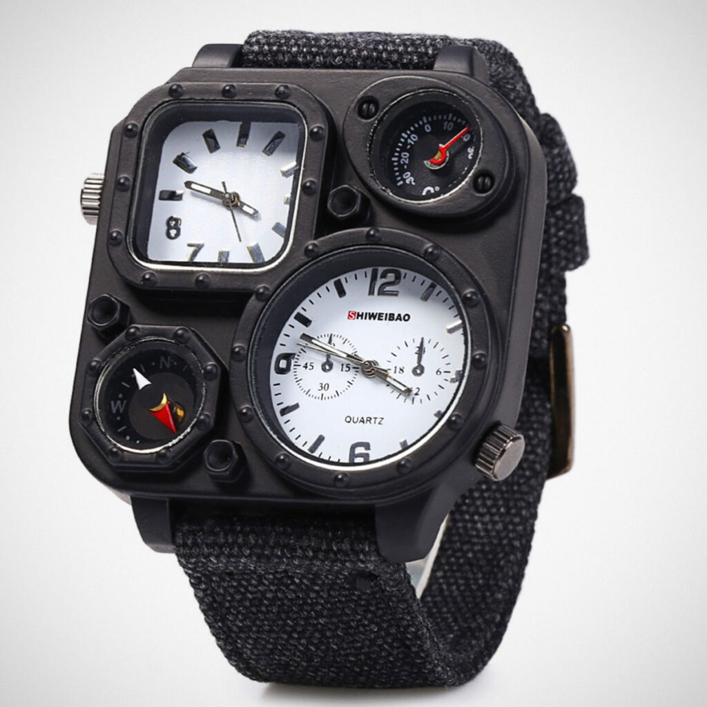 This Dual Movement Watch With Four Dials Is Oozing With Military Vibes