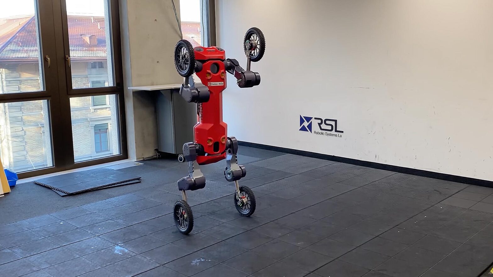 Swiss-Mile Robot Can Roll On Wheels, Walks On Four Or Walks On Two If ...