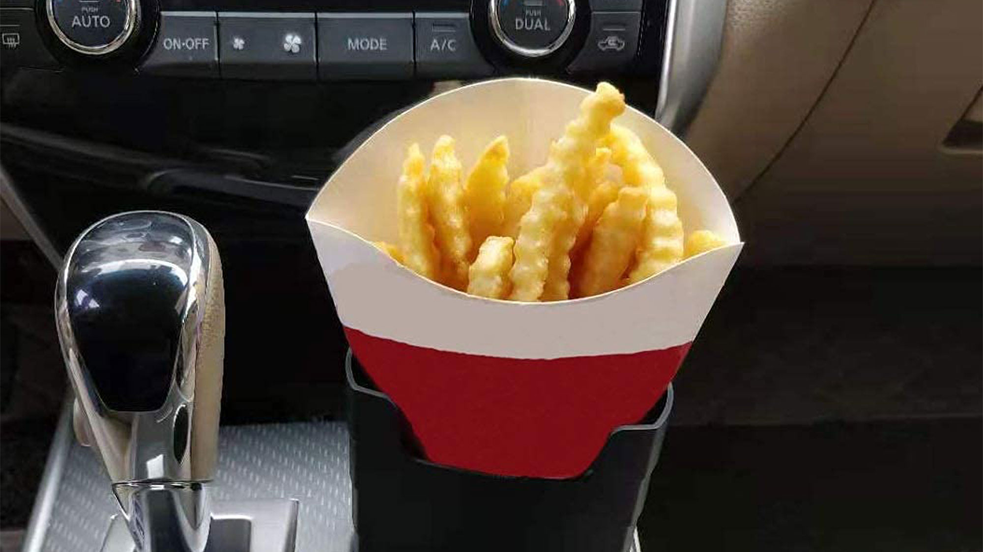 Car Console Accessory French Fry Holder For Car - Multi-Purpose Cup ...