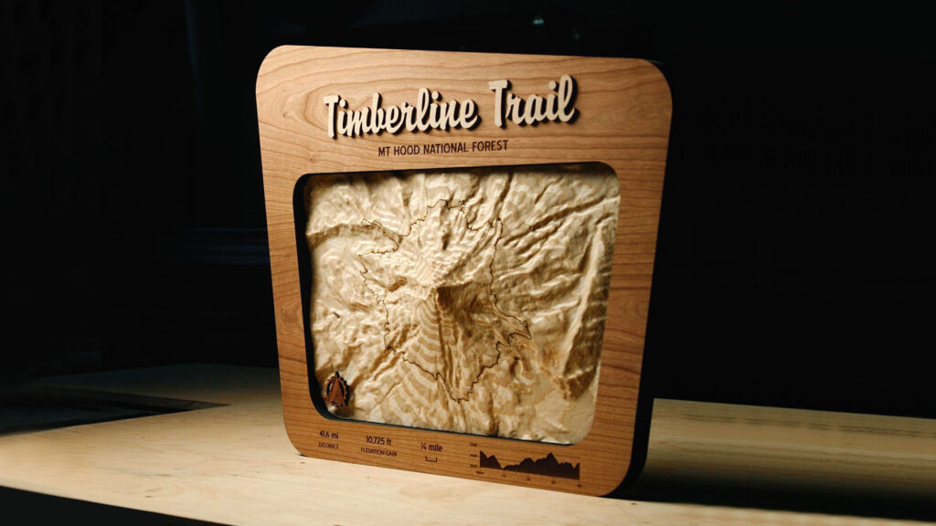 Topo Trail Maps: Super Cool Custom 3D Wooden Maps