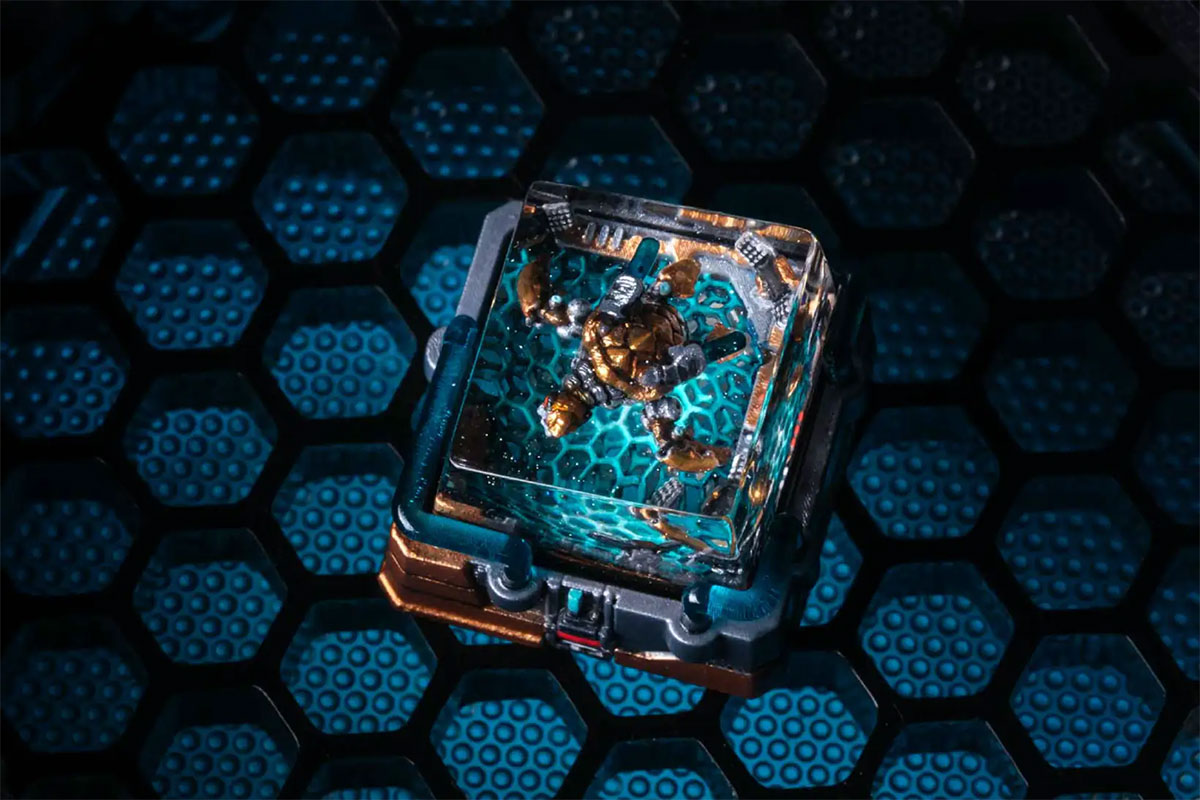 Dwarf Factory Mecha Series Artisan Keycaps: Robotic Armored Animal ...