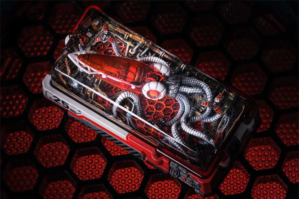 Dwarf Factory Mecha Series Artisan Keycaps: Robotic Armored Animal ...