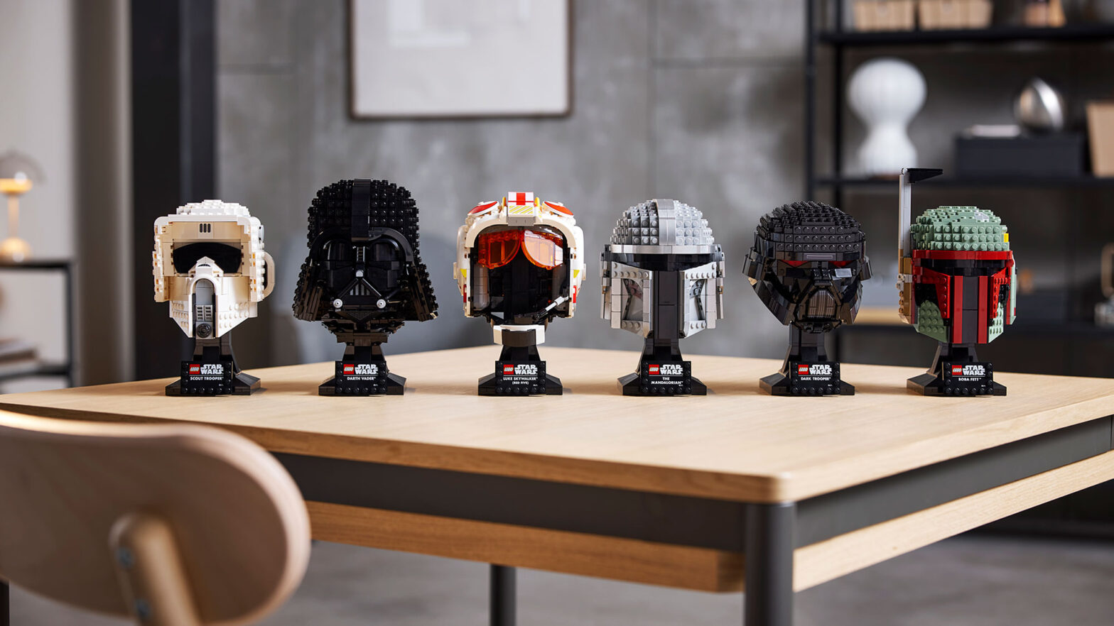 Luke Skywalker, The Mandalorian And Dark Trooper LEGO Buildable Helmets ...