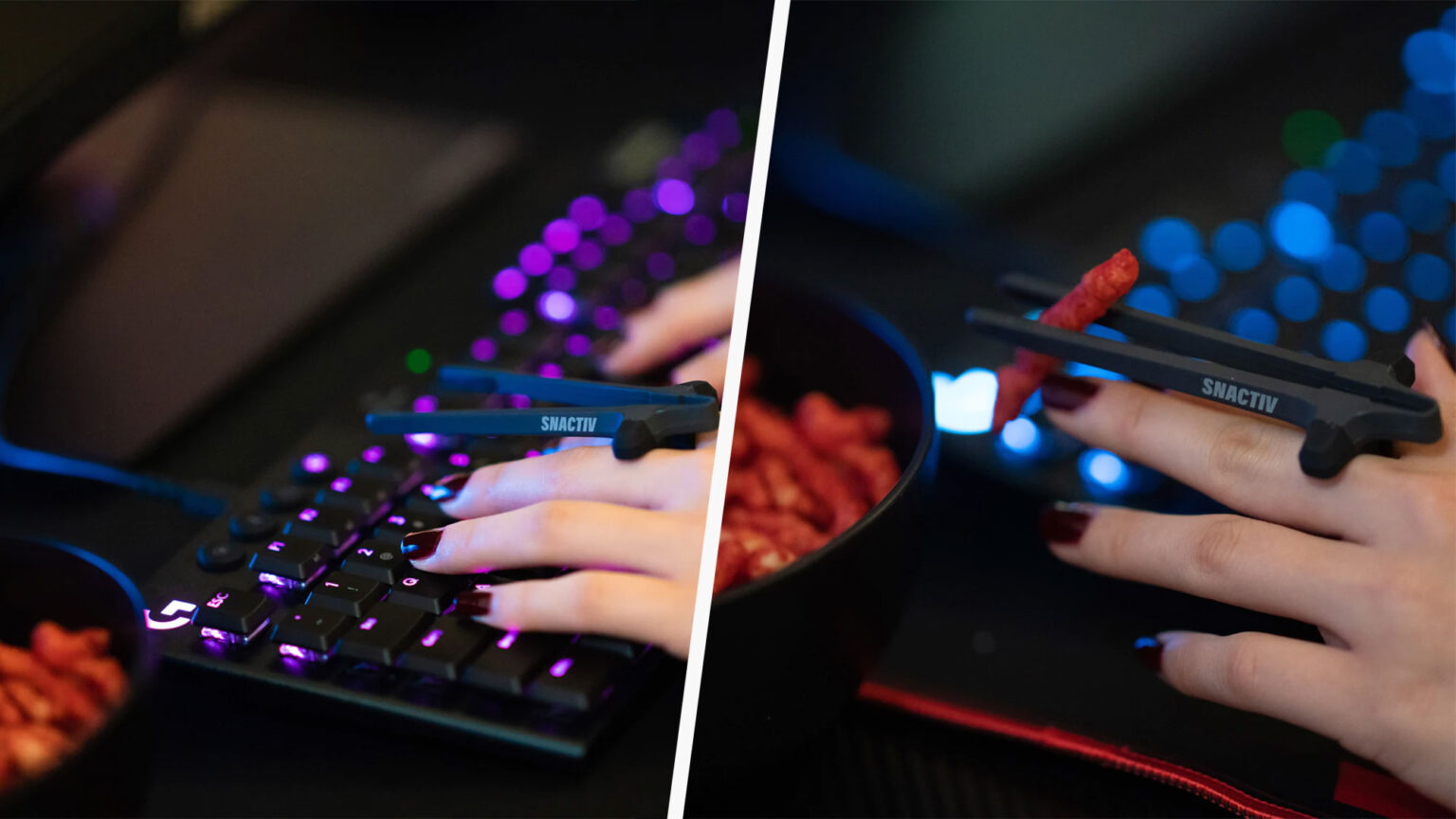 SNACTIV Fingers Chopsticks For Mess-Free Snacking When Playing Games