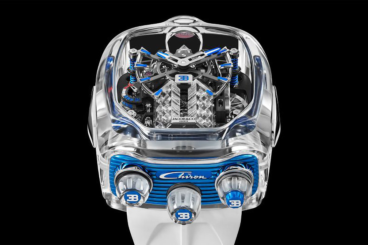 Jacob & Co. Bugatti Chiron Tourbillion Has A W16 Engine Inside The Watch