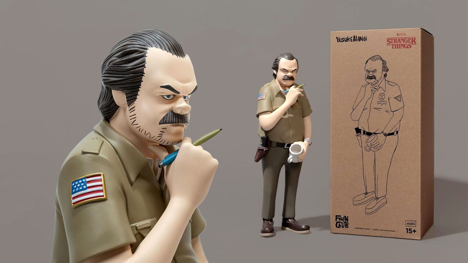 Stranger Things Series “Coffee And Contemplation” Jim Hopper 11.8-inch ...