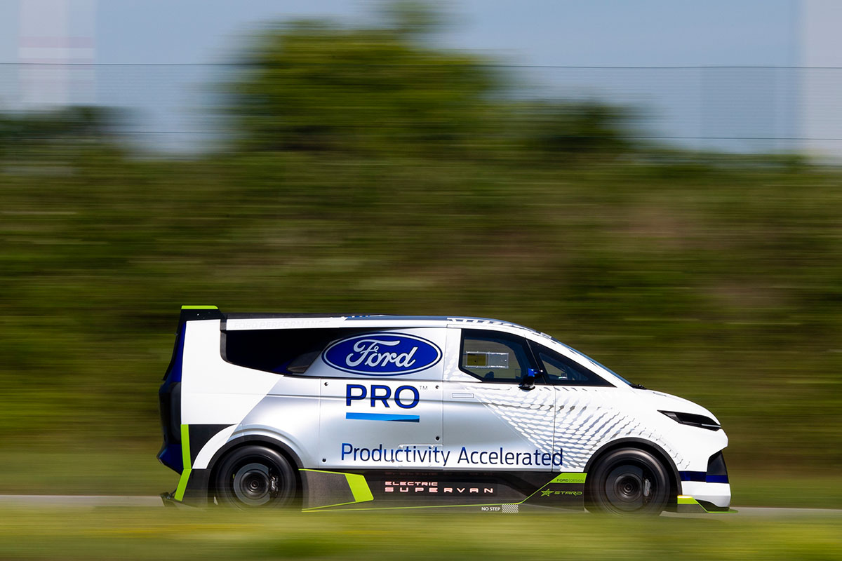 Ford Pro Electric SuperVan Packs A 2,000 PS Powertrain