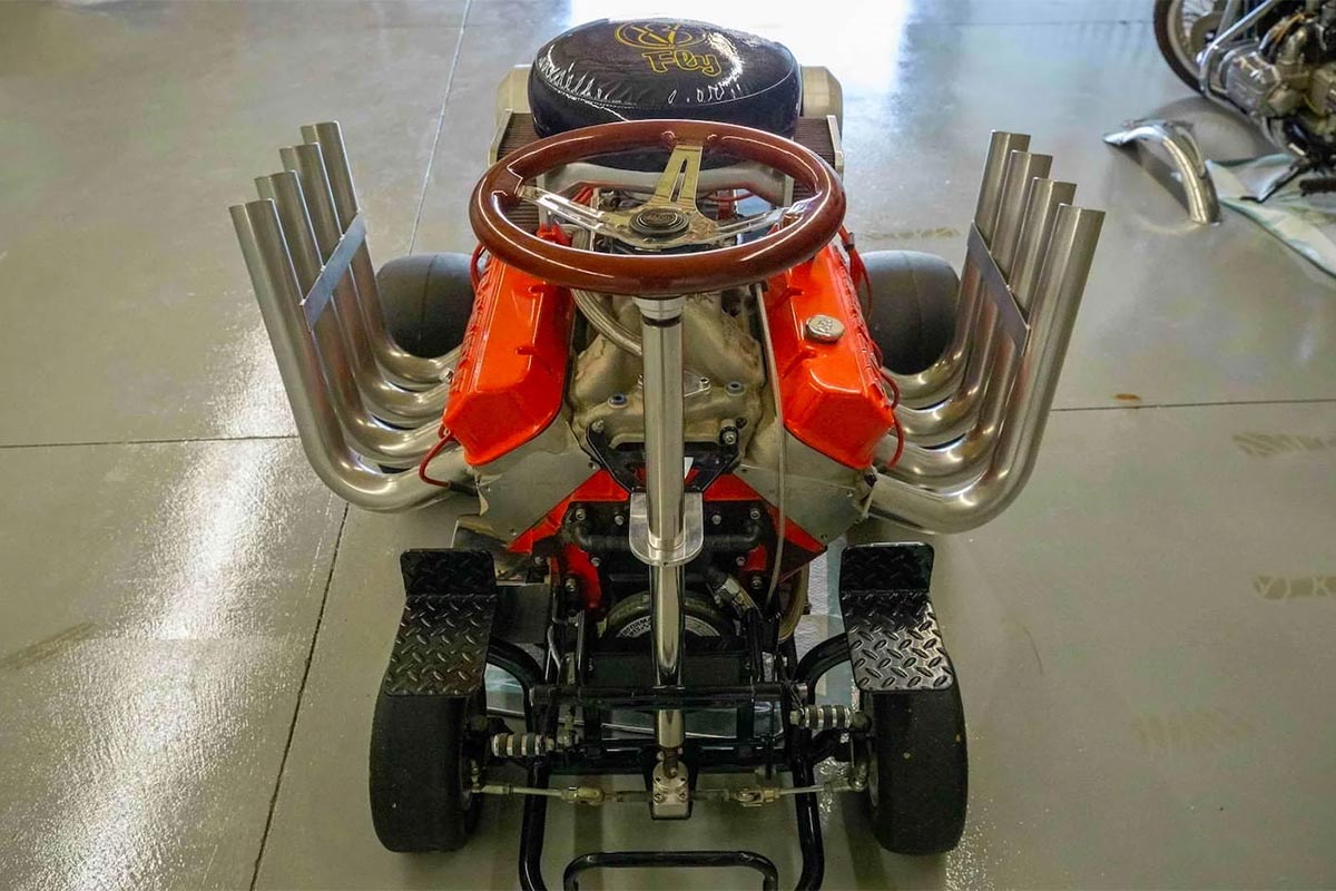 Hoss Fly V8 Powered Barstool: It Is Literally A V8 Engine On Wheels!