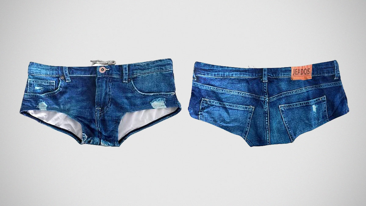 Turn Heads At The Pool This Summer With Jeans Speedo, Denim Print Swim ...