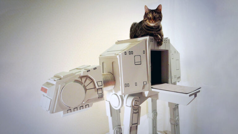 CAT-CAT Is An AT-AT Cat House You Can Build For Your (Imperial Army) Cat