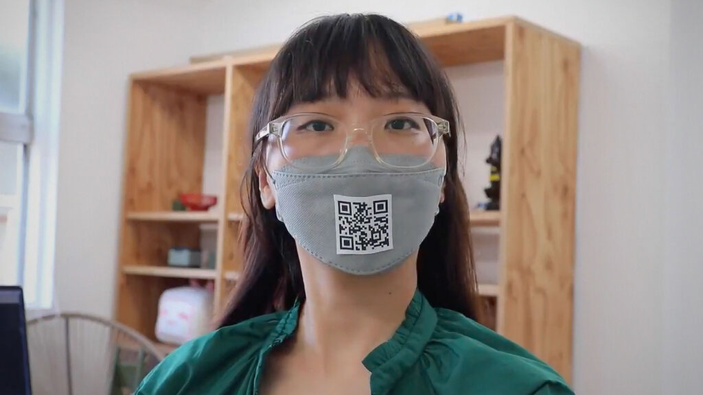 Scanning The QR Code On This Mask Will Reveal The Lower Face Of The ...