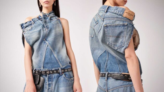 How To Turn Heads This Fall: Wear A Denim Pants Top And Carry A Garbage ...