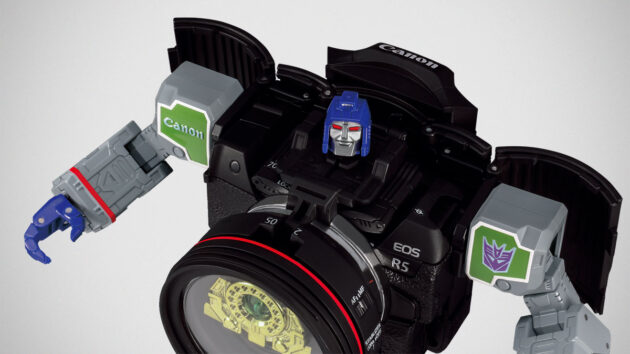 Canon x Transformers: Optimus Prime And Reflector Transforms Into Canon ...